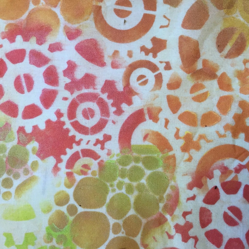 Stencilling – Lisa Walton – Textile Artist